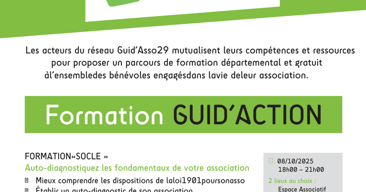 Formation Guid'action : un parcours gratuit pour les bénévoles du ...